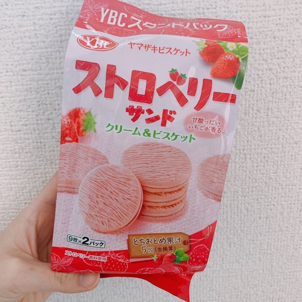 【日本代購】日本YBC草莓奶油夾心餅乾18入 - 日本藥妝、必買好物代標、代買-FunGoGo日本代購