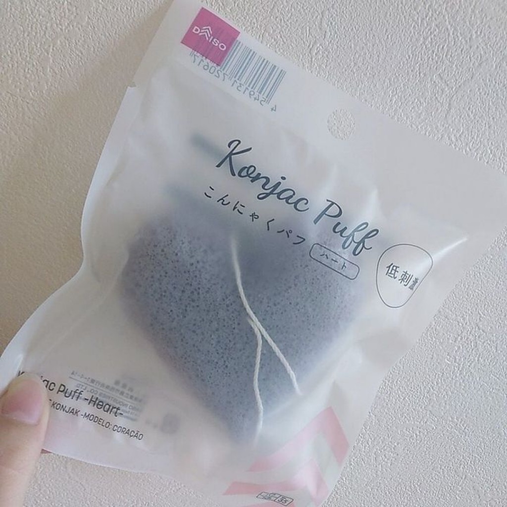 【日本代購】日本Daiso愛心蒟蒻洗臉海綿 - 日本藥妝、必買好物代標、代買-FunGoGo日本代購