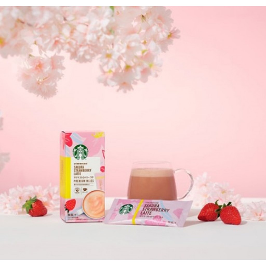【日本代購】星巴克限定版-櫻花草莓拿鐵即溶咖啡24G*4 - 日本藥妝、必買好物代標、代買-FunGoGo日本代購